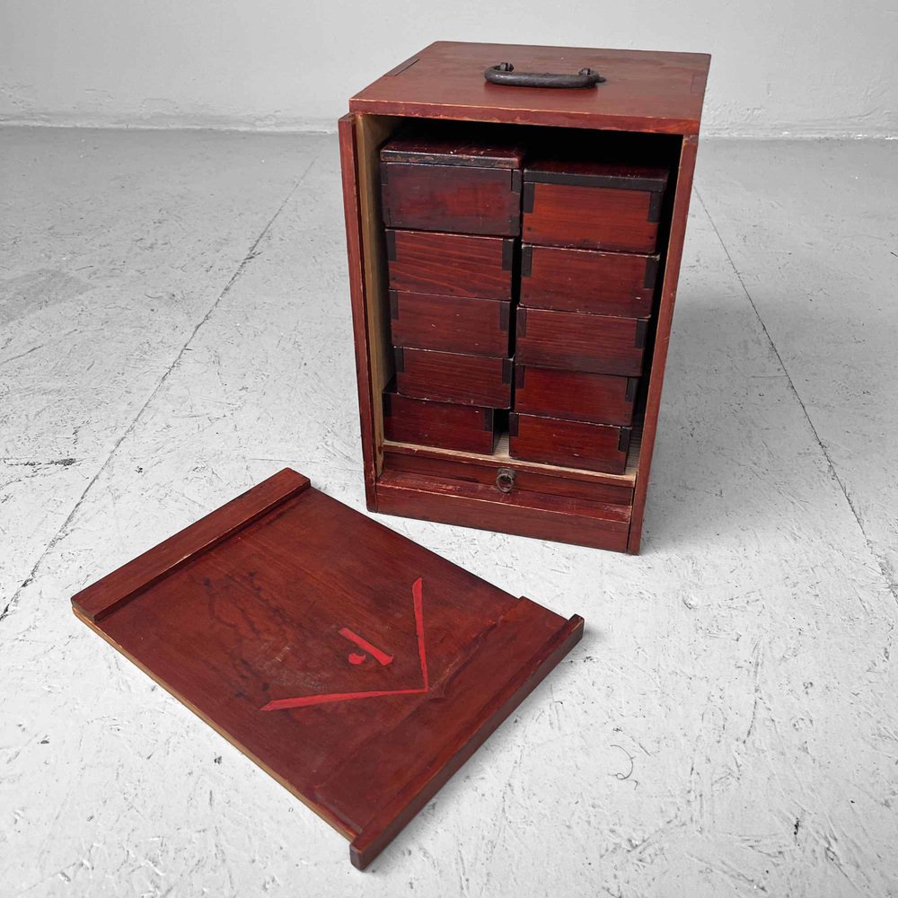 Japanese Meiji Wooden Bento Box, 1902 for sale at Pamono