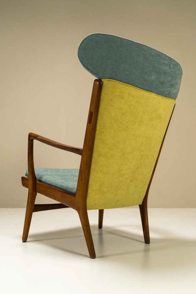 Ap-15 Wingback Armchair in Teak and Two-Tone Fabric by Hans J. Wegner ...