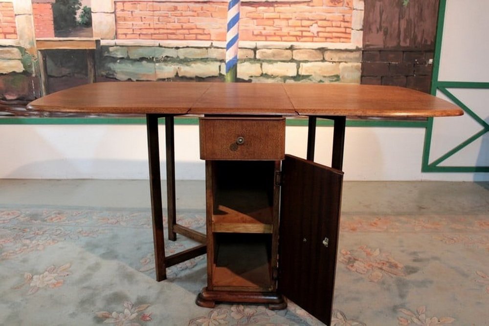 Vintage Oak Folding Dining Table for sale at Pamono