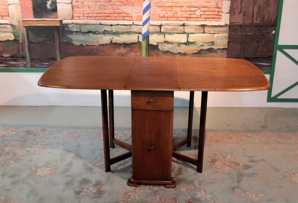 Vintage Oak Folding Dining Table for sale at Pamono