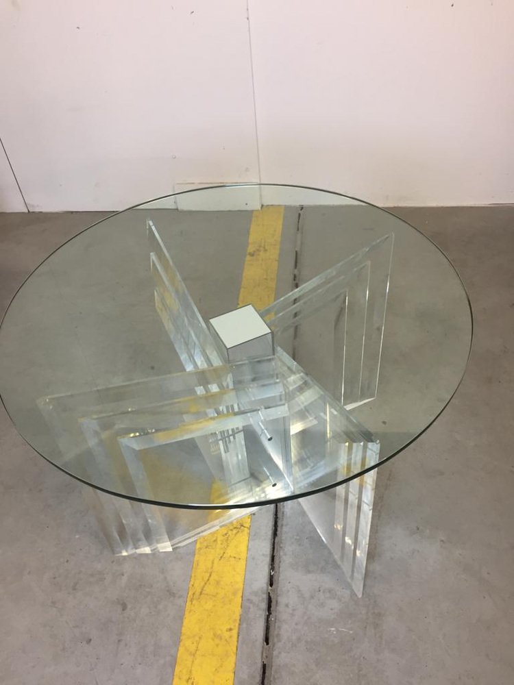 Vintage Table with Chrome Plating for sale at Pamono