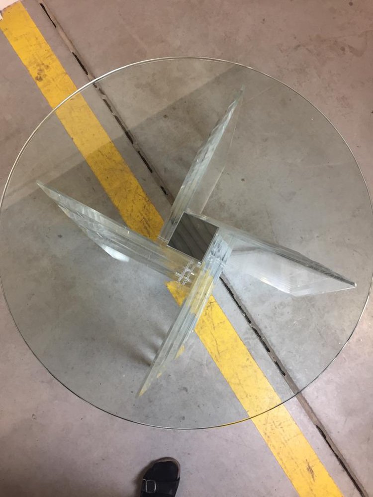 Vintage Table with Chrome Plating for sale at Pamono