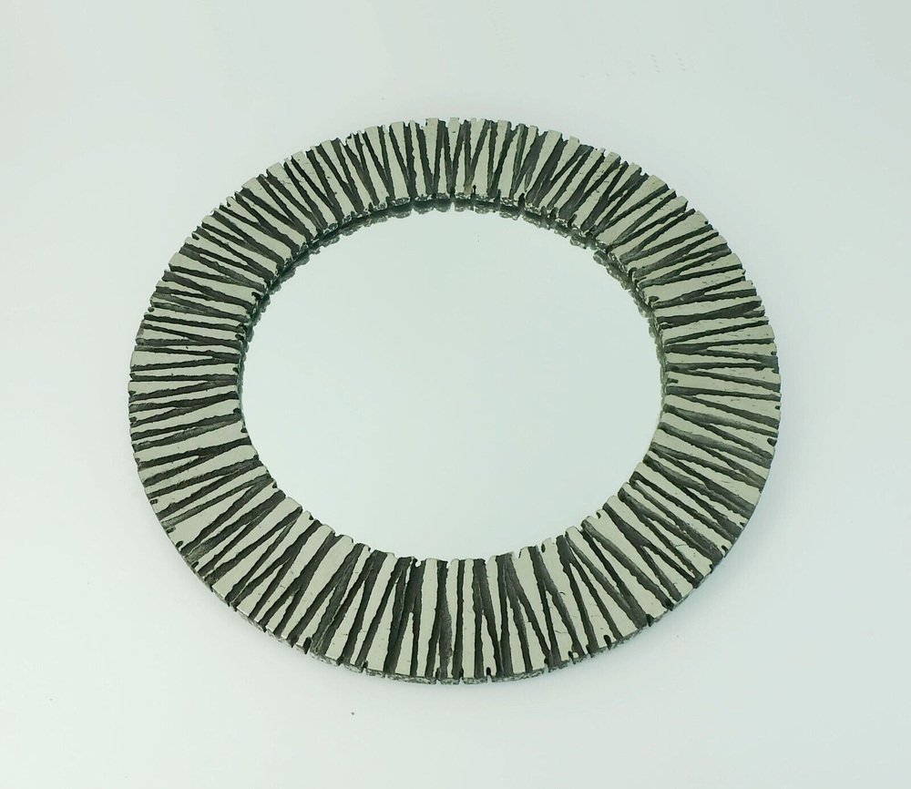 Specchio da parete Mid-Century con cornice in alluminio di Casper Studioguss, anni '70 in ...