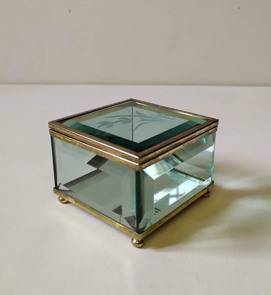 Small Glass Box attributed to Pietro Chiesa for Fontana Arte, 1950s for ...