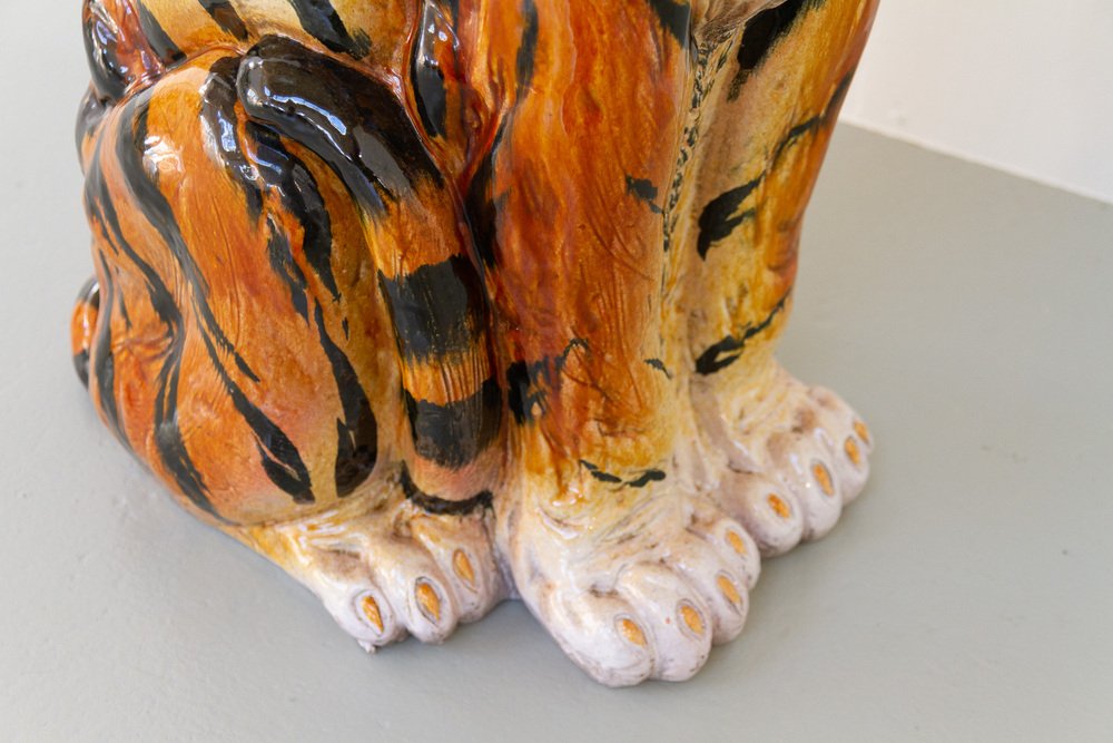 Large Italian Ceramic Tiger, 1970s for sale at Pamono