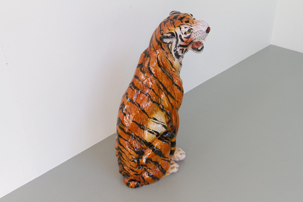 Large Italian Ceramic Tiger, 1970s for sale at Pamono