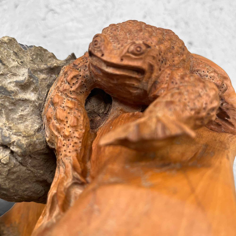 Meiji Era Japanese Sculpted Burl Root Wood for sale at Pamono