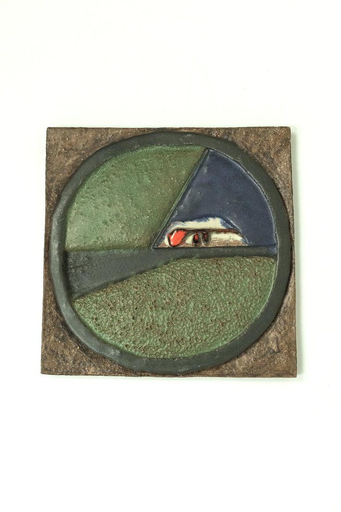 Ceramic Triptych Wall Sculpture for sale at Pamono