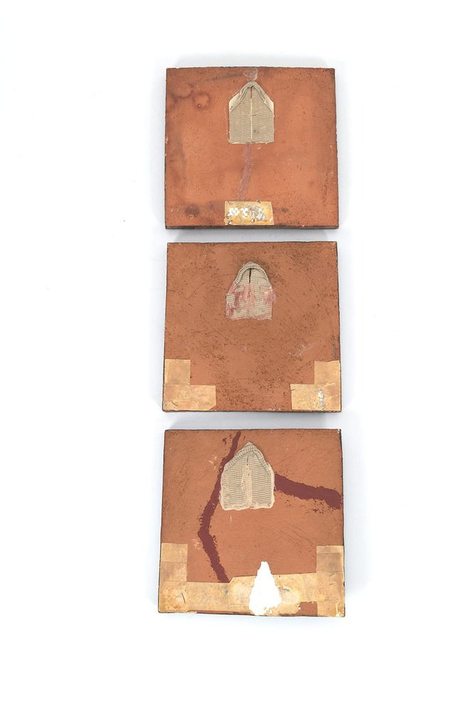 Ceramic Triptych Wall Sculpture for sale at Pamono