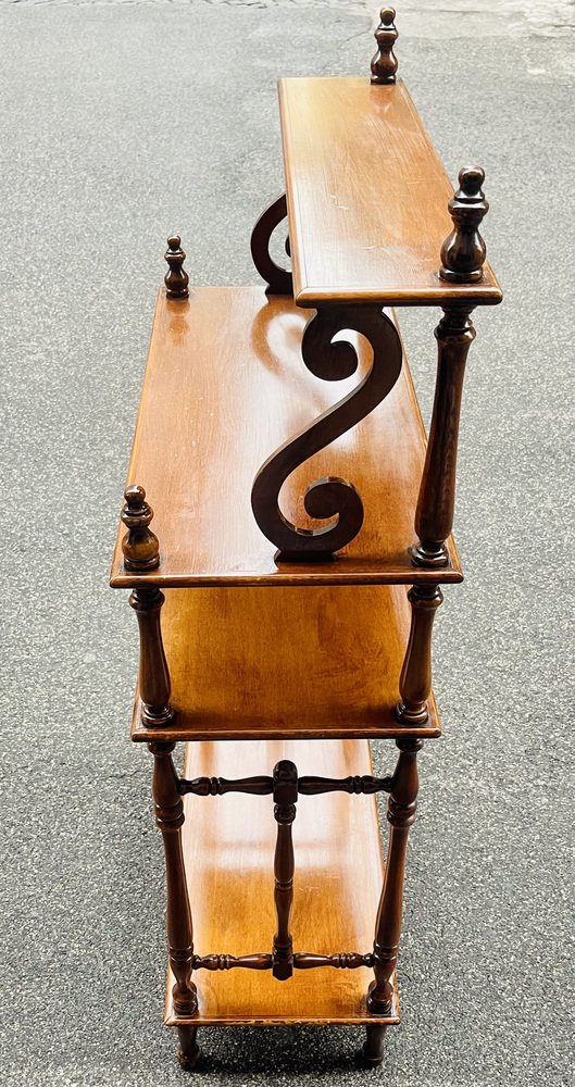 Late 19th Century Etagere Bookcase in Italian Walnut for sale at Pamono