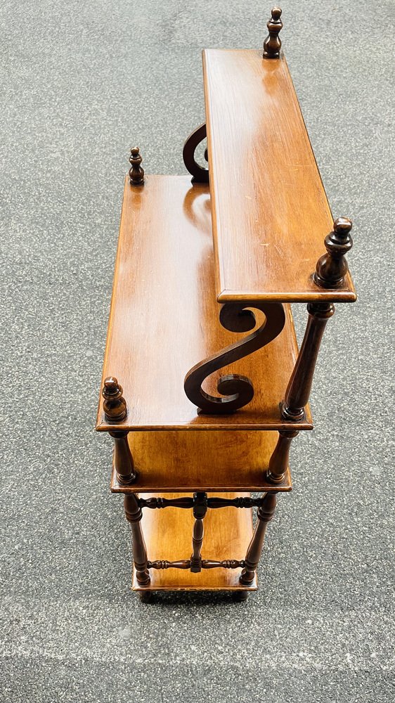 Late 19th Century Etagere Bookcase in Italian Walnut for sale at Pamono