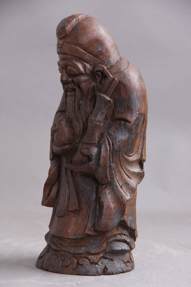 Chinese Religious Figure in Light Wood, 1960s for sale at Pamono