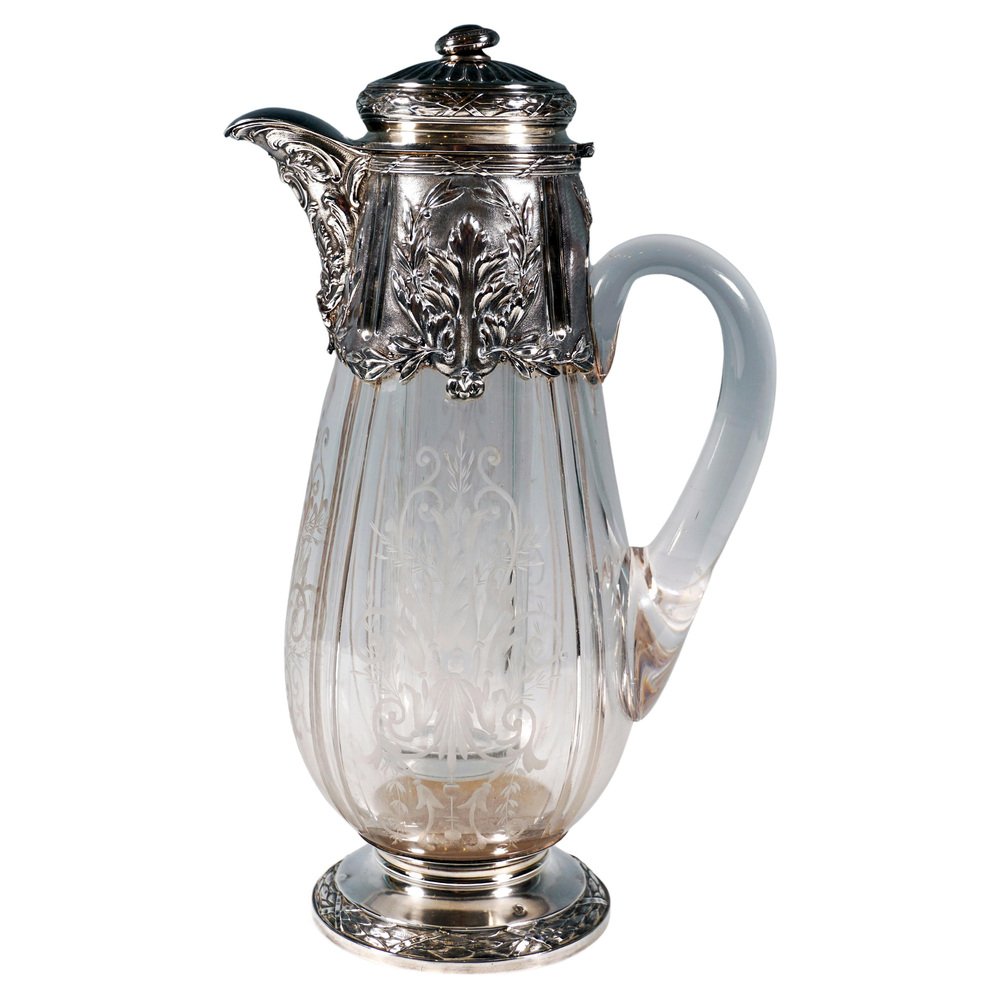 Art Nouveau Glass Carafe by Maillard Frères & Vazou Paris, 1890s for ...