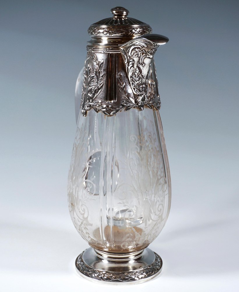 Art Nouveau Glass Carafe by Maillard Frères & Vazou Paris, 1890s for ...