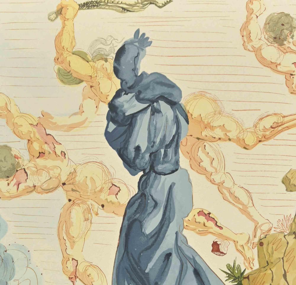 Salvador Dalí, Hard Margins, Woodcut, 1963 for sale at Pamono