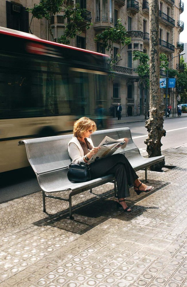 Silver Perforano Bench 90s Outdoor Seating Handmade in Spain for sale ...