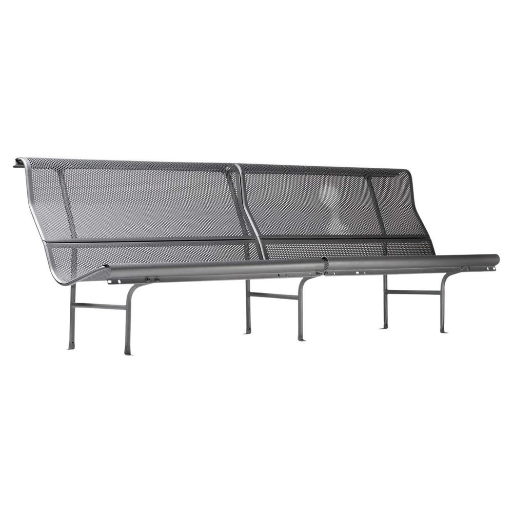 Silver Perforano Bench 90s Outdoor Seating Handmade in Spain for sale ...