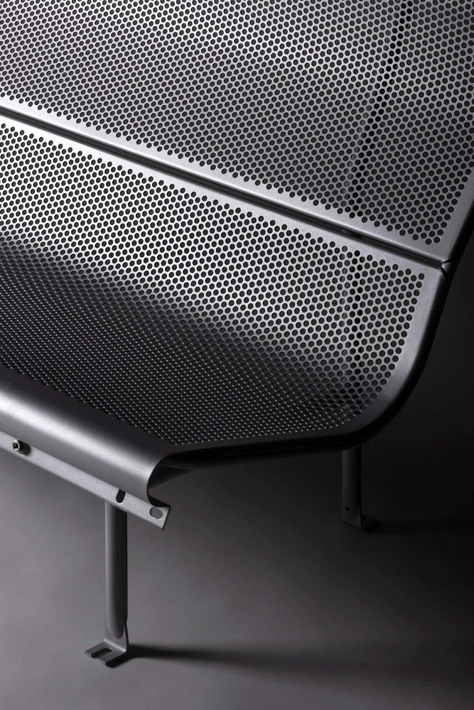 Silver Perforano Bench 90s Outdoor Seating Handmade in Spain for sale ...