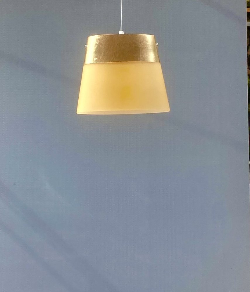 Moderne Italienische Hängelampe aus Gold Murano Glas von Ribo the Art ...