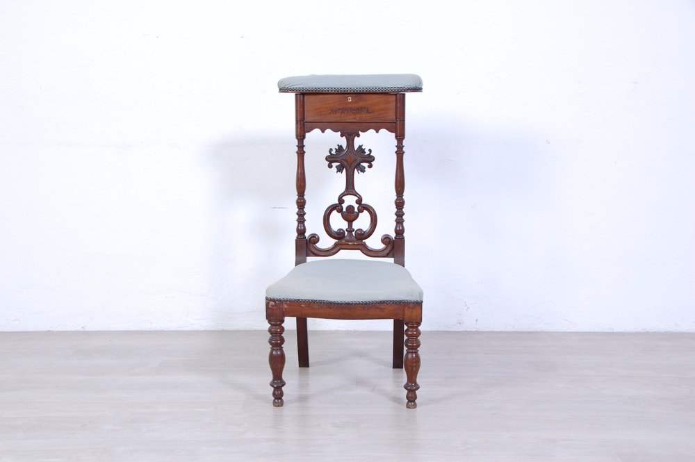 Kneeling Prayer Chair in Wood, 1890s for sale at Pamono