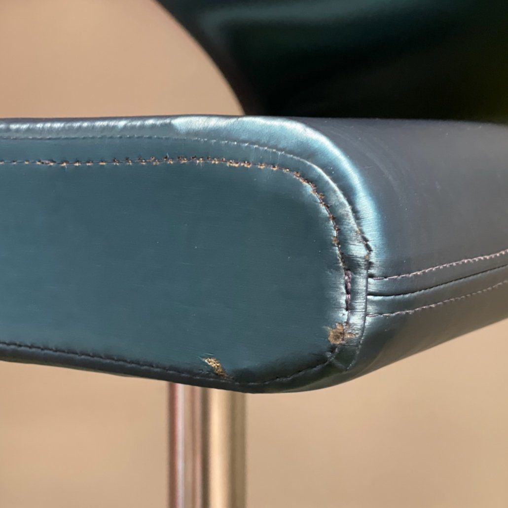 Innovation C Chair in Blue Satin Fabric by Fredrik Mattson for Blå ...