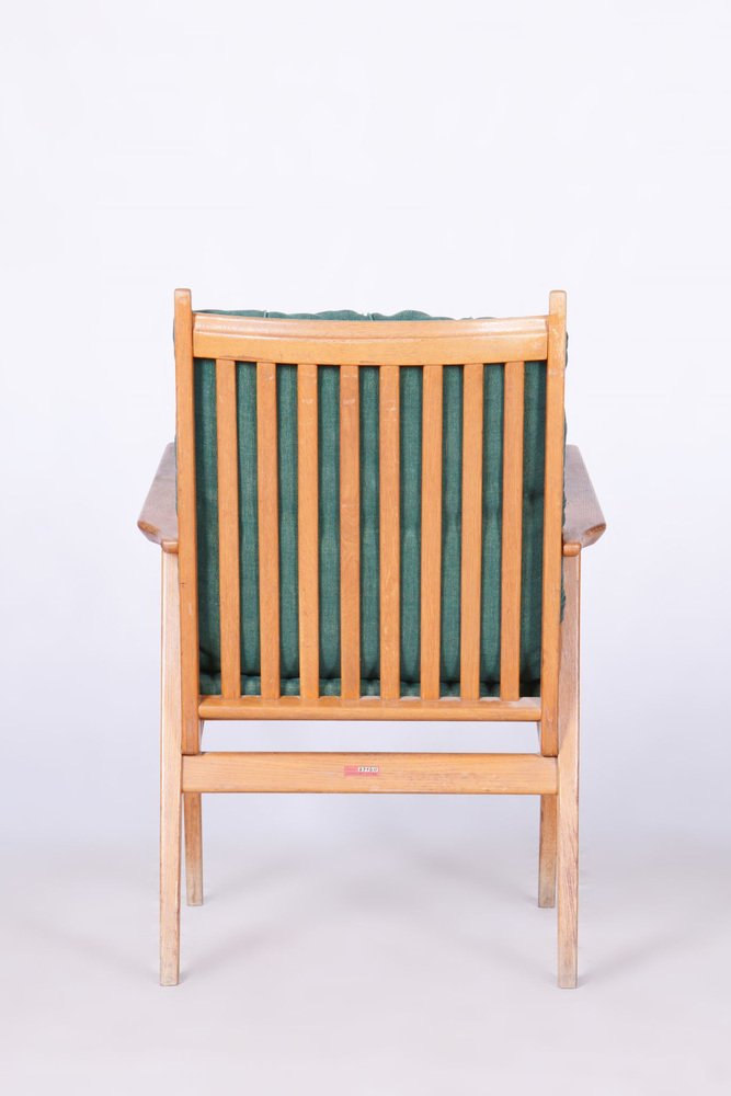 Oak Armchair attributed to Jan Vanek, Czechia, 1950s for sale at Pamono