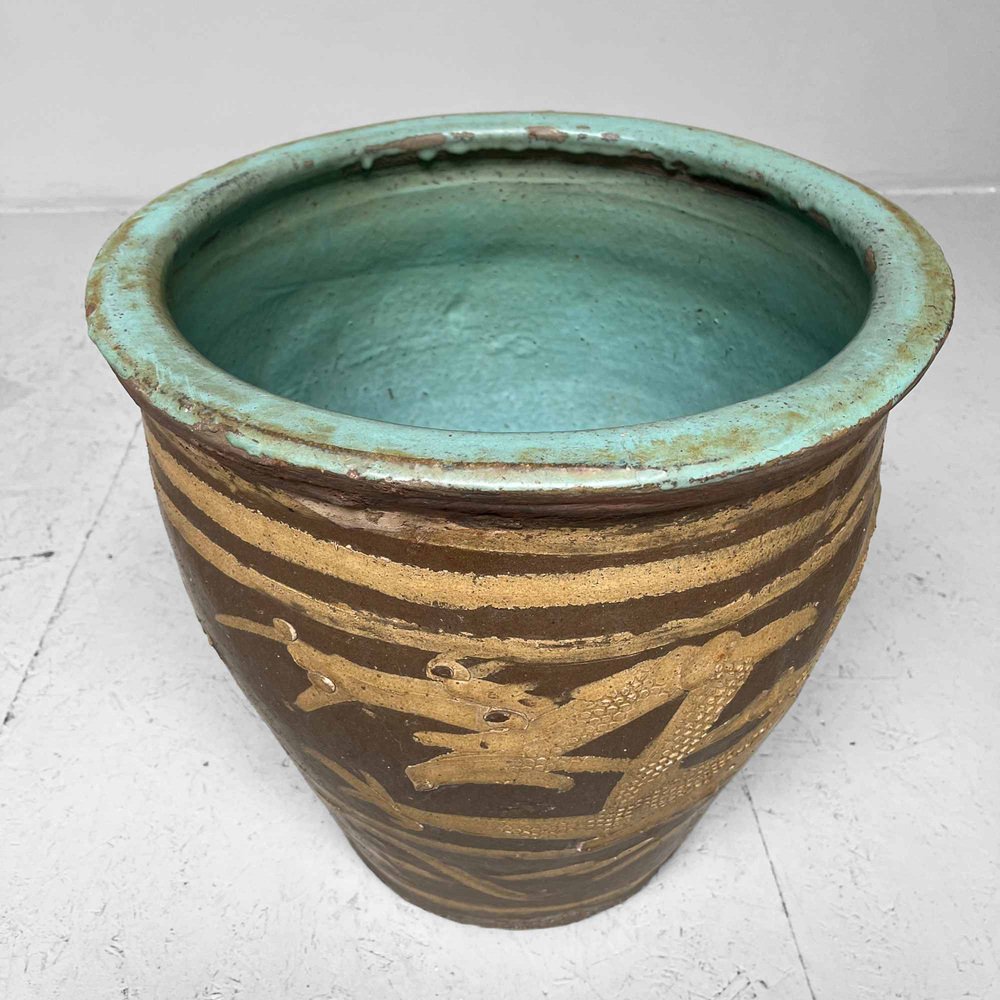 Traditional Japanese Ryū Dragon Mizubachi Water Bowl for sale at Pamono