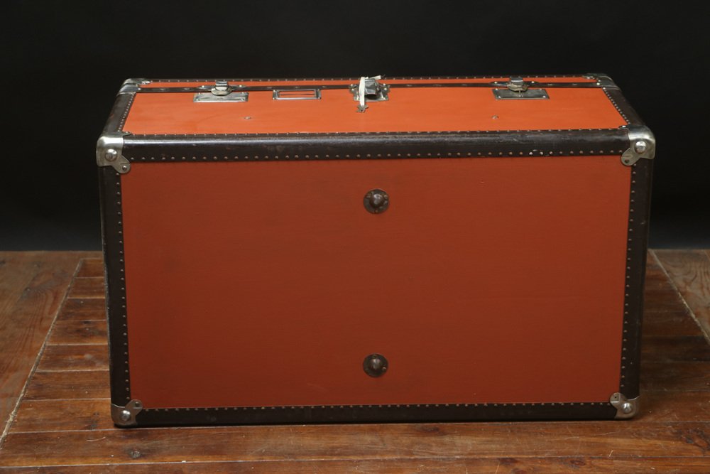 Fabric, Leather, Metal and Poplar Mail Trunks with Key, Set of 2 for ...