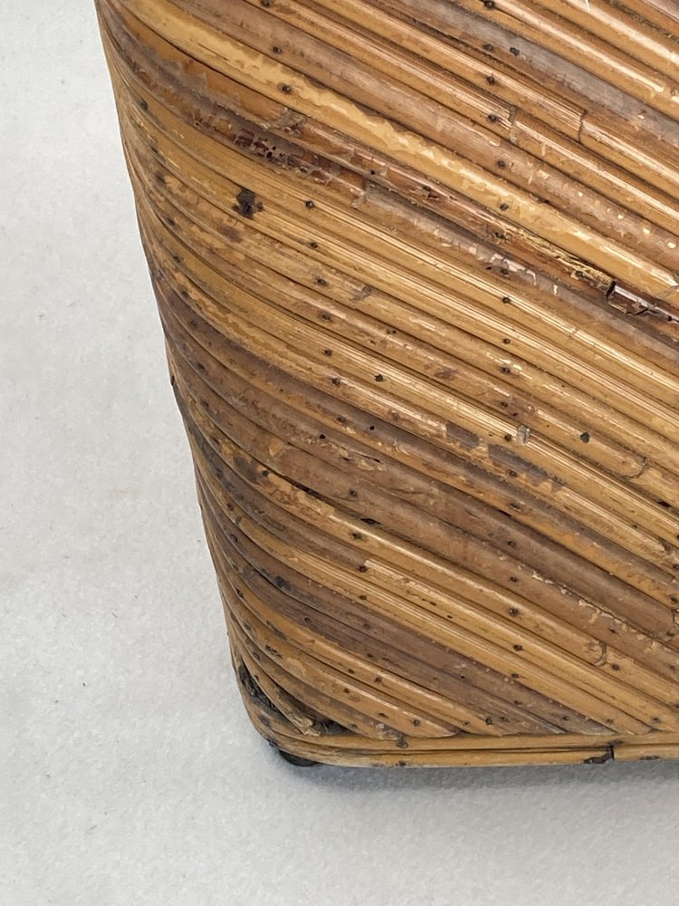 Rattan Bamboo Pencil Reed Trunk, 1960s for sale at Pamono