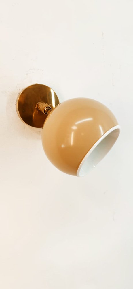 Adjustable Wall Light with Cream-Colored Metal Dome for sale at Pamono