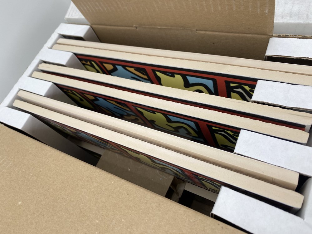 Glazed Ceramic Border Tiles by Keith Haring for Iga-Bordure Amerique ...
