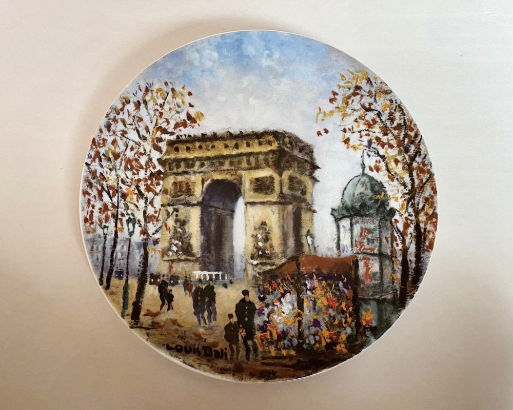 Limoges Porcelain Collectible Plates with Sights of Paris by Louis Dali ...