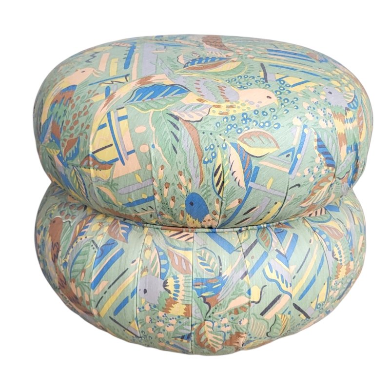 Gepolsterte Vintage Poufs, 2er Set bei Pamono kaufen