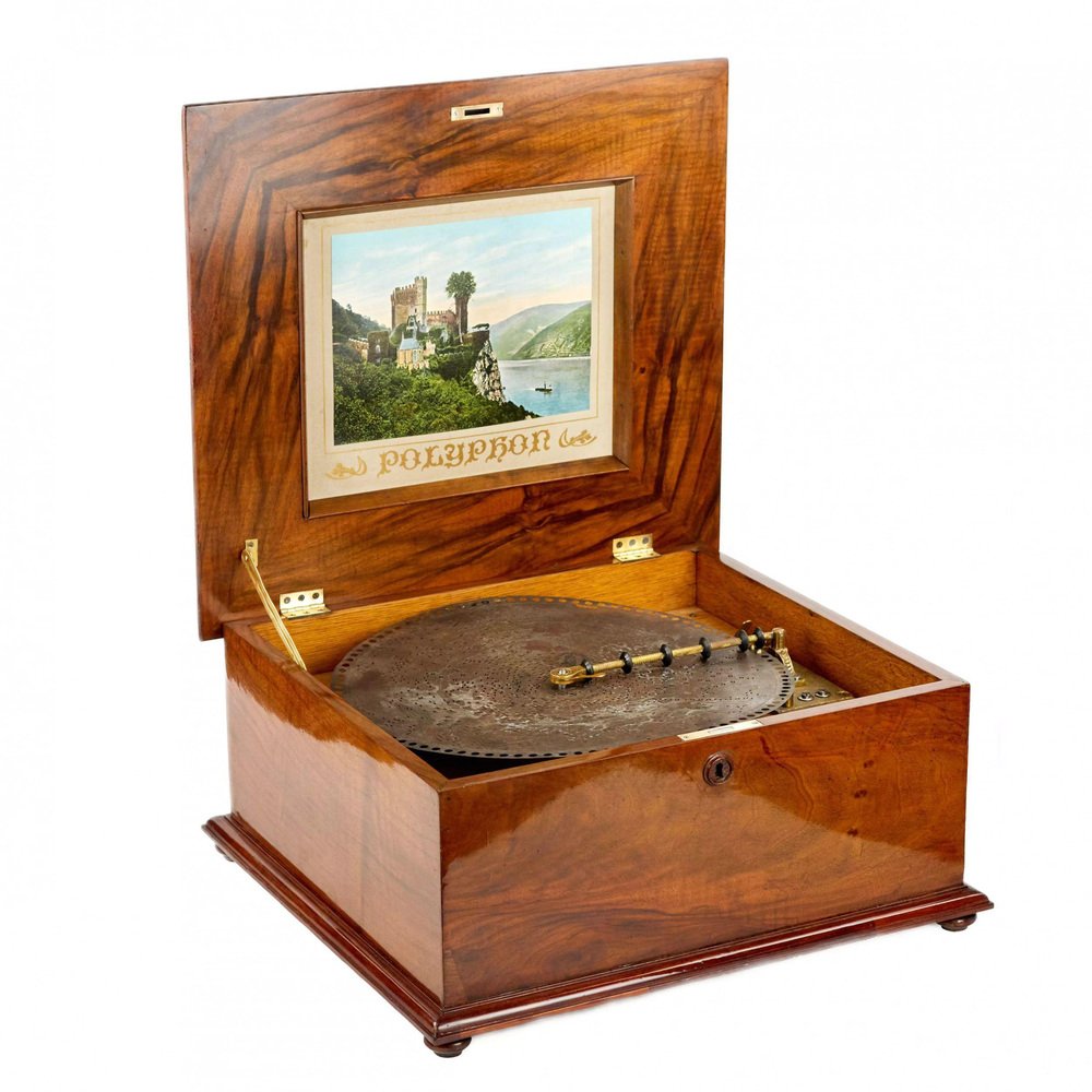 Late 19th Century Music Box in Walnut for sale at Pamono