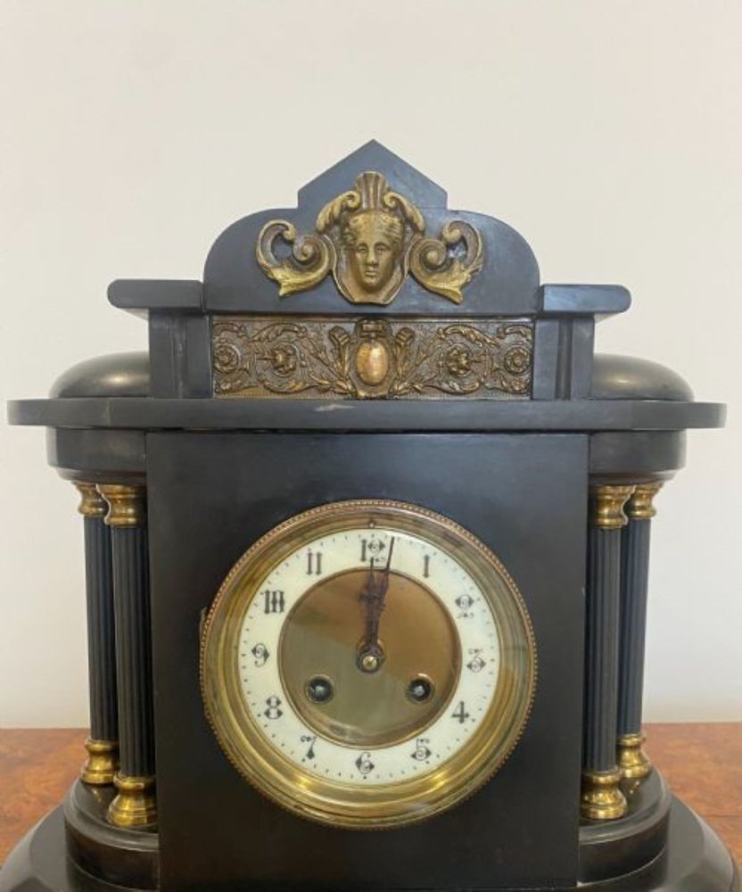 Antique Victorian Marble Mantle Clock, 1860 for sale at Pamono
