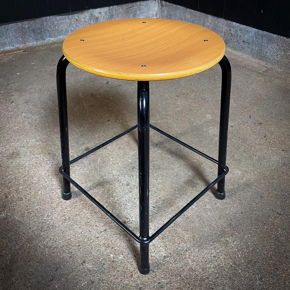Vintage Studio Dining Table Stools in Black for sale at Pamono