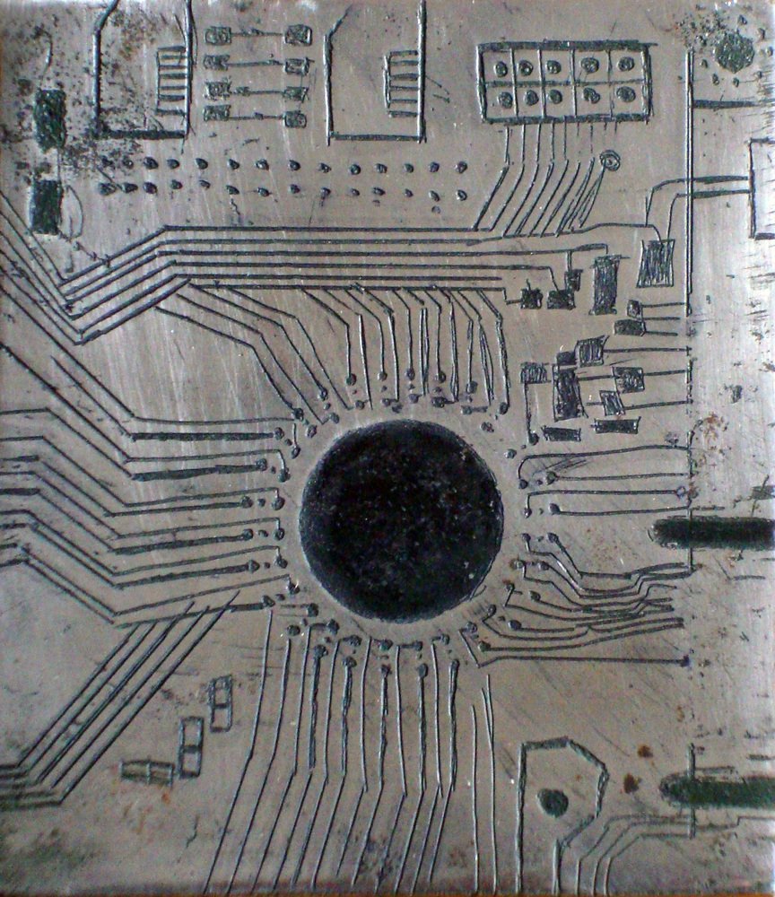 Zane Elerte, Home, 21st Century, Etched Matte Iron for sale at Pamono