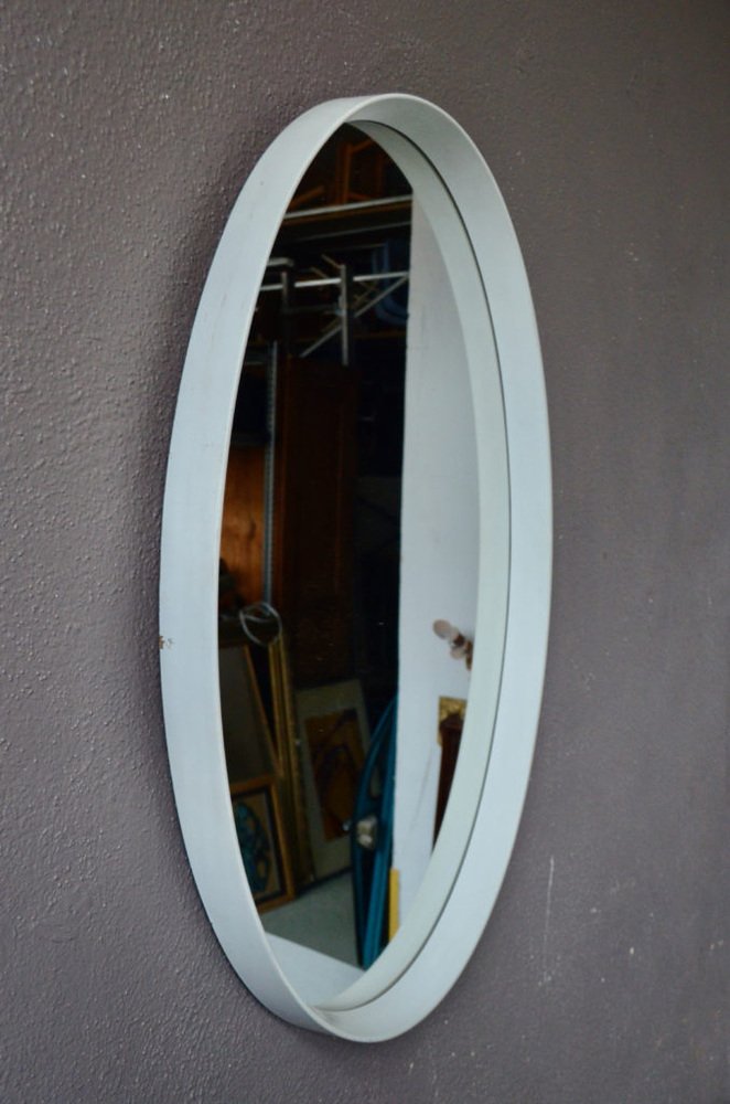 Large Space Age Oval Mirror, 1970s for sale at Pamono