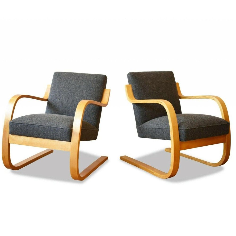 Armchairs Model 402 by Alvar Aalto for Finmar, 1930s for sale at Pamono