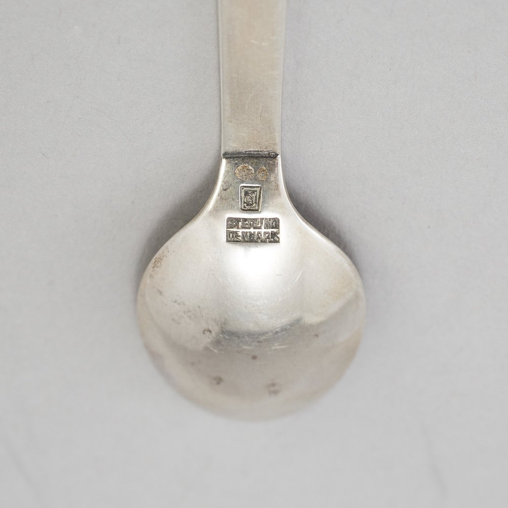 Pyramide Silver Spoons by Georg Jensen, 1960s, Set of 6 for sale at Pamono