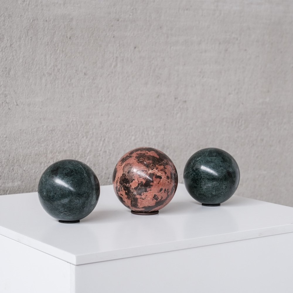 Mid-Century Marble Desk Objects, 1970s, Set of 3 for sale at Pamono