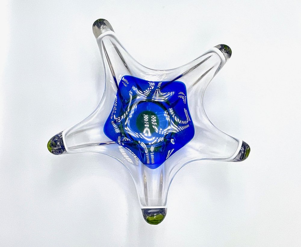 Czech Art Glass Bowl by Josef Hospodka for Chribska Glassworks, 1960s ...