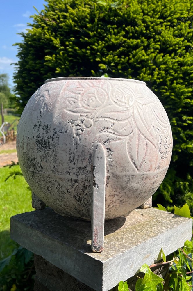 Art Deco Cast Iron Garden Planter from Deville & Cie, 1920s for sale at ...
