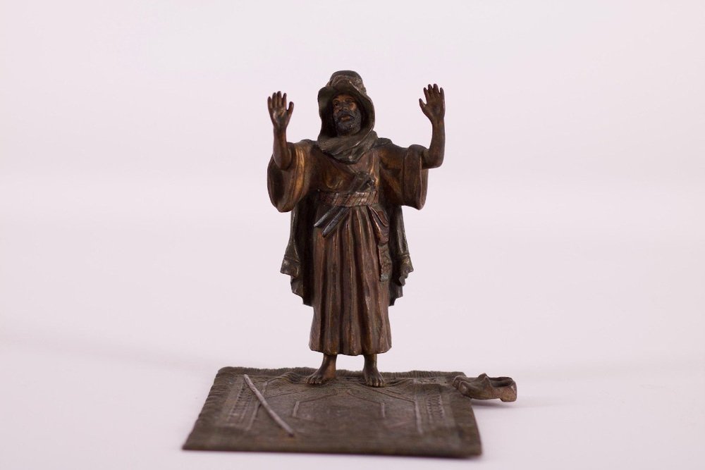 Bronze of Vienna Orientalist Mahometan Franz Bergman for sale at Pamono