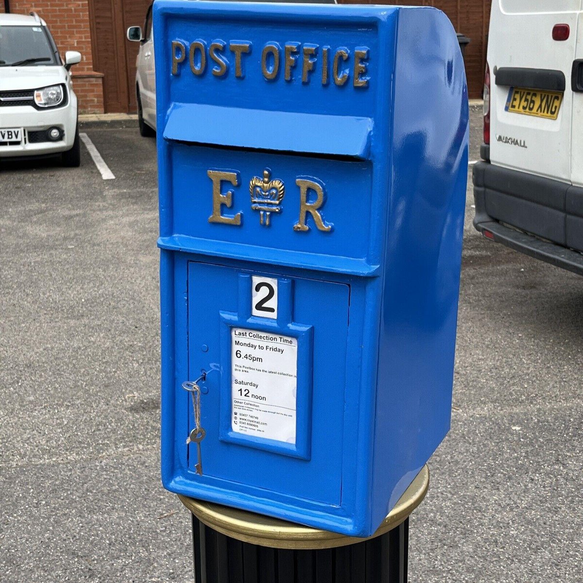Vintage Blue Post Box for sale at Pamono