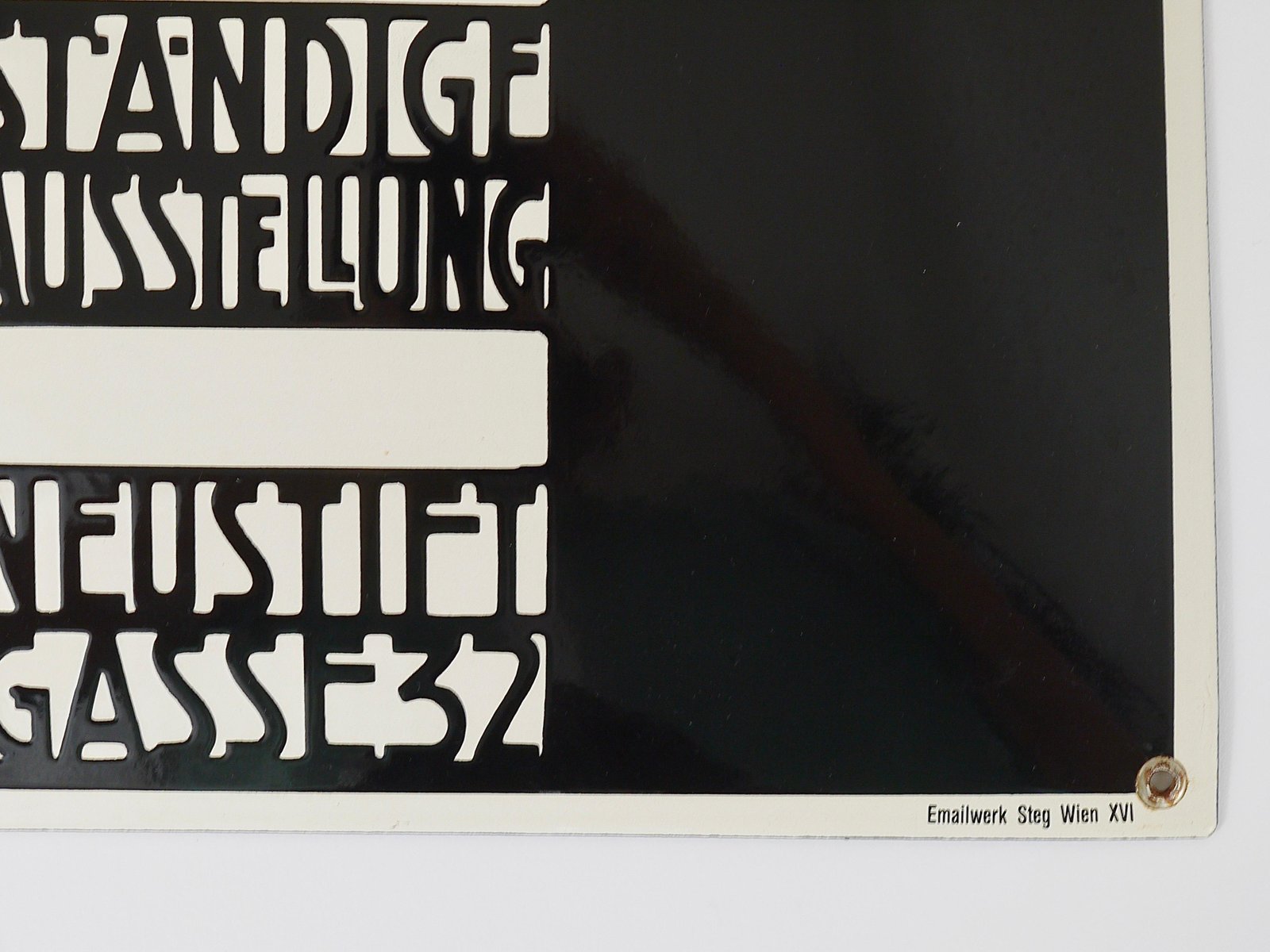 Art Nouveau Enamel Advertising Sign by Josef Hoffmann for Wiener ...