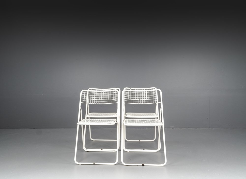 Ted Net Folding Chairs by Niels Gammelgaard for IKEA, 1970s, Set of 4 ...
