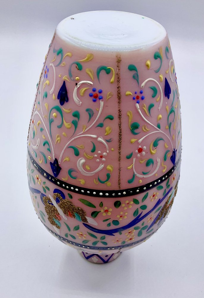 19th Century Opaline Glass Vase Thomas Webb,moroccan Pattern for sale ...