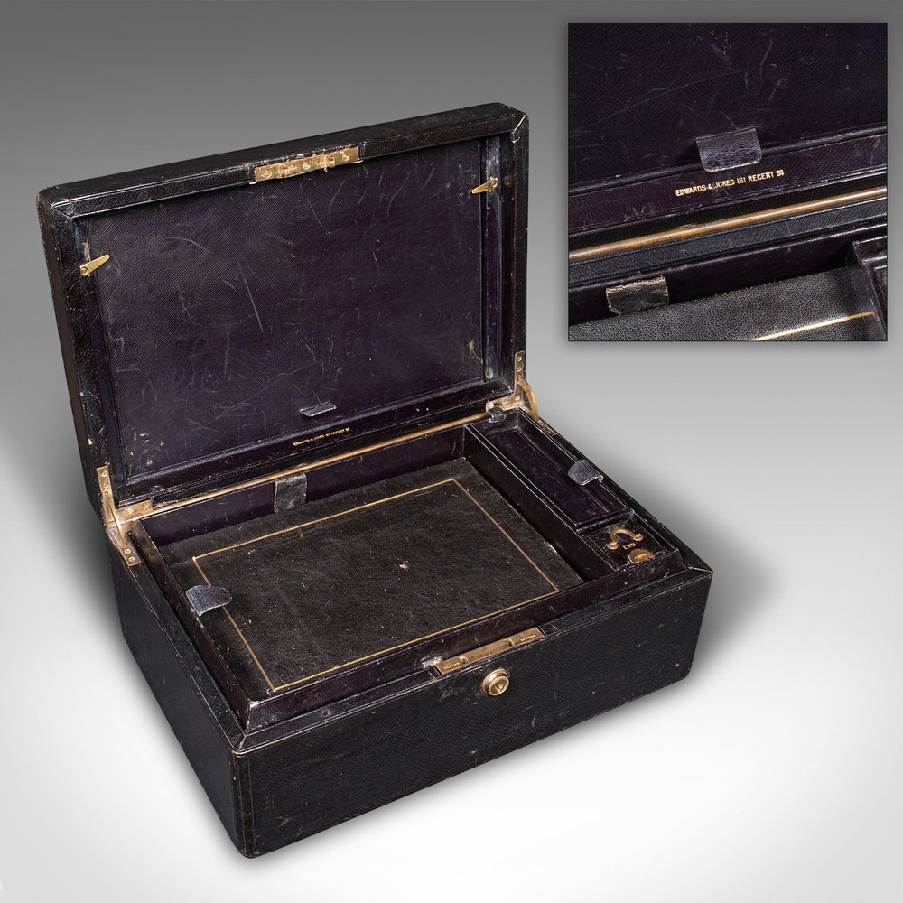 English Victorian Correspondence Case in Leather, 1890s for sale at Pamono