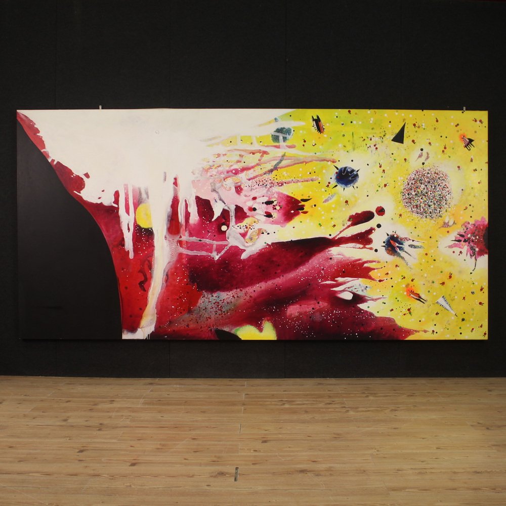 Italian Artist, Abstract Subject, 1970, Oil on Canvas for sale at Pamono